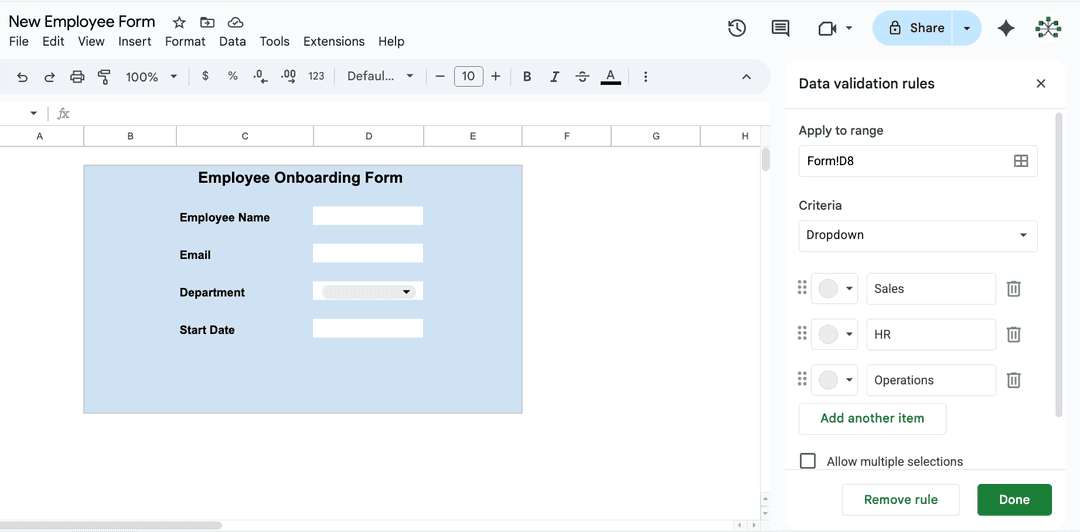 How to Create an Automated Data Entry Form in Google Sheets